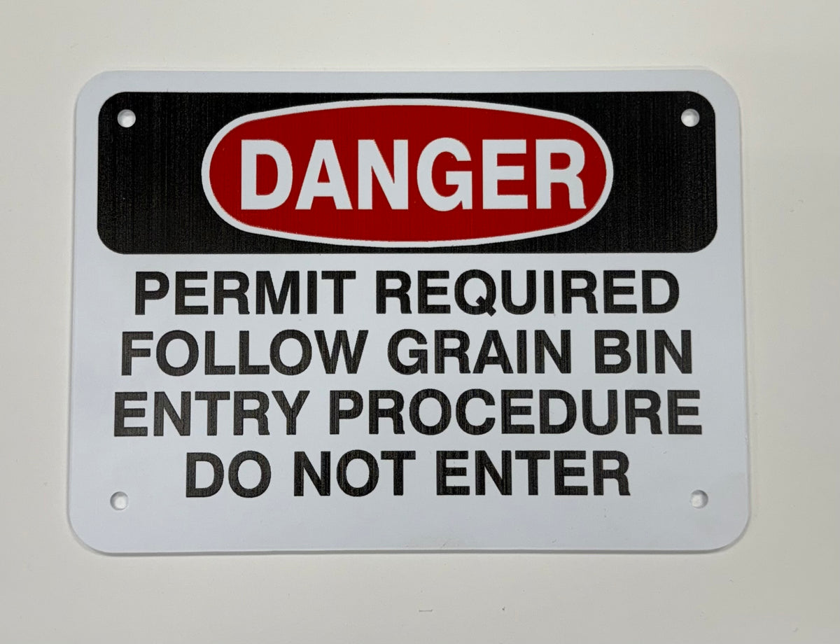 C100346 | Plastic: Grain Bin Entry Sign | 5x7 – myMFA Shop